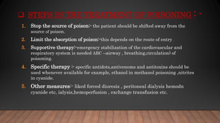 Ppt on treatment of poisoning (1) | PPT