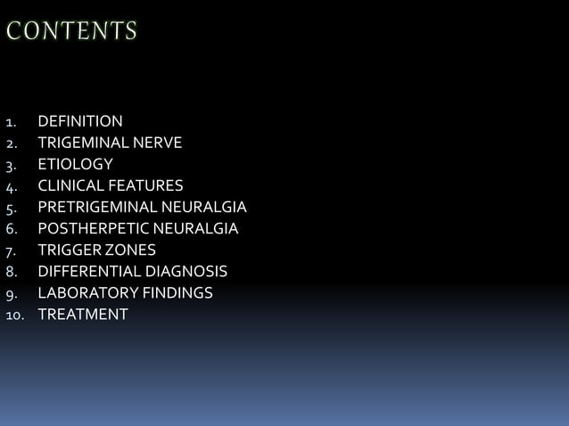 Presentation on Trigeminal Neuralgia | PPTX