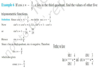 Ppt on trigonometric functions(For class XI 2020-21) | PPTX