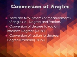 PPT on Trigonometric Functions. Class 11 | PPTX