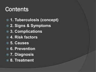 Presentation on tuberculosis-primarily a lung disease | PDF