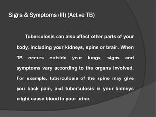 Presentation on tuberculosis-primarily a lung disease | PDF