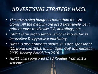 Advertising strategy of two wheeler industry | PPTX