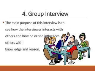 The word interview means and thier types | PPT