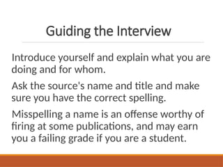 The word interview means and thier types | PPT