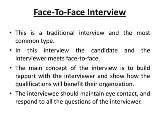 Interview and its types | PPTX