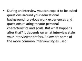 Interview and its types | PPTX