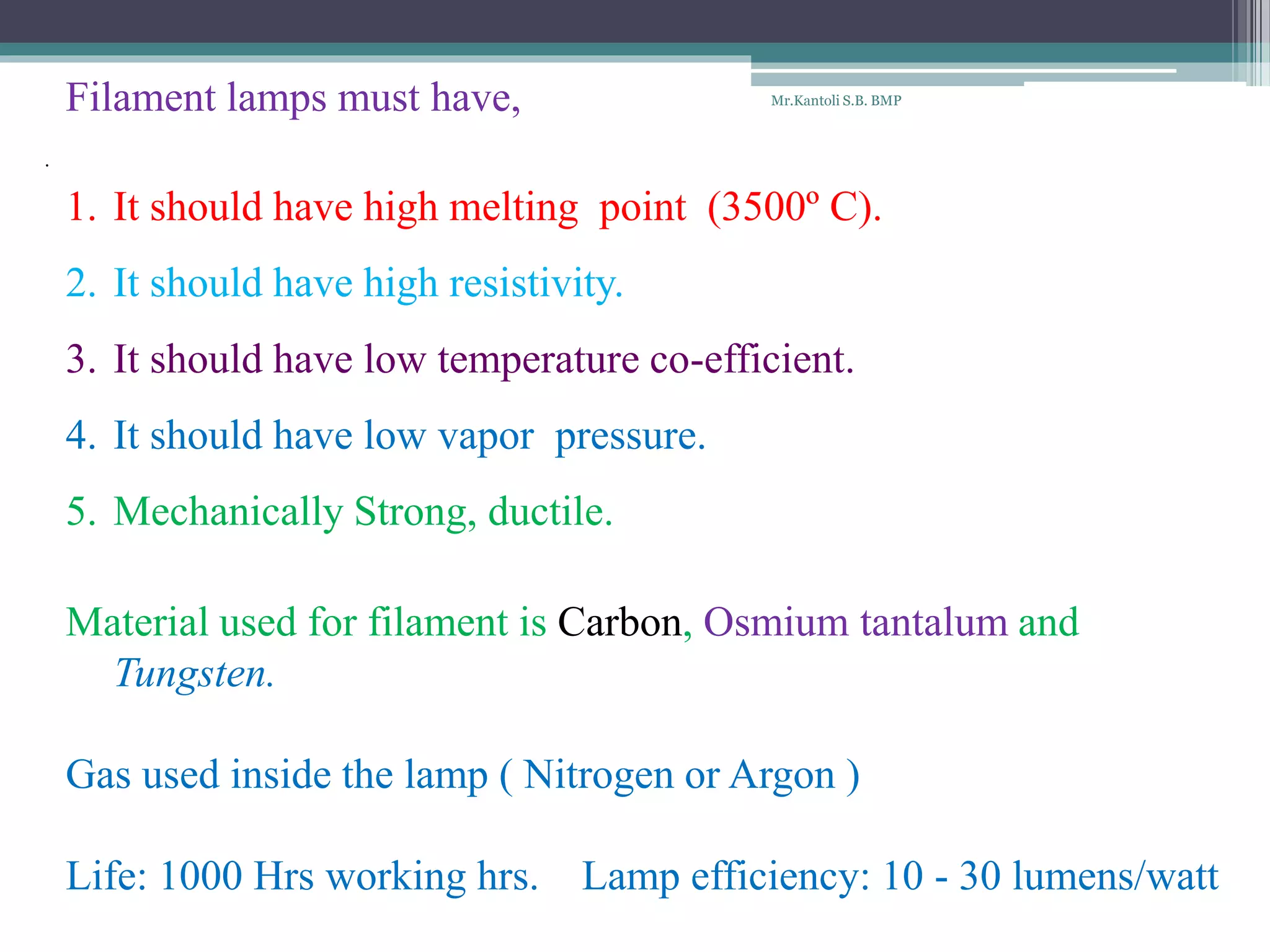 Ppt on types of lamps | PPTX