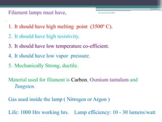 Ppt on types of lamps | PPTX
