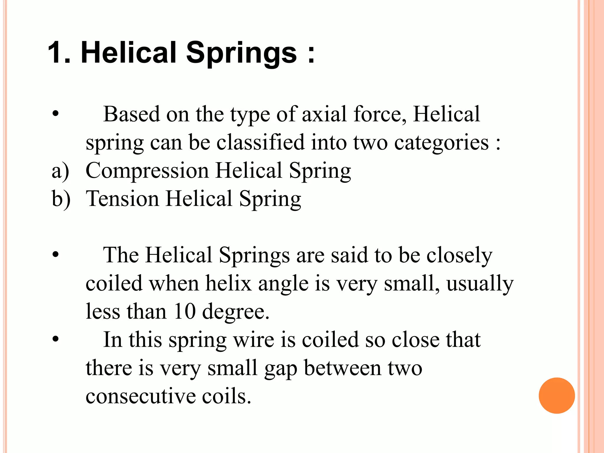 Types of springs Design Machine Elements (DME) | PPTX