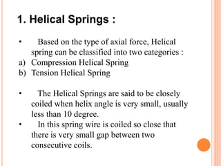 Types of springs Design Machine Elements (DME) | PPTX