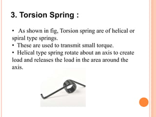 Types of springs Design Machine Elements (DME) | PPTX