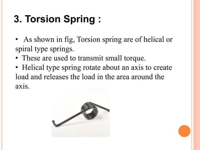 Types of springs Design Machine Elements (DME) | PPTX