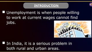 PPT ON UNEMPLOYMENT,Class 9 Social,Economics,People as resource | PPTX