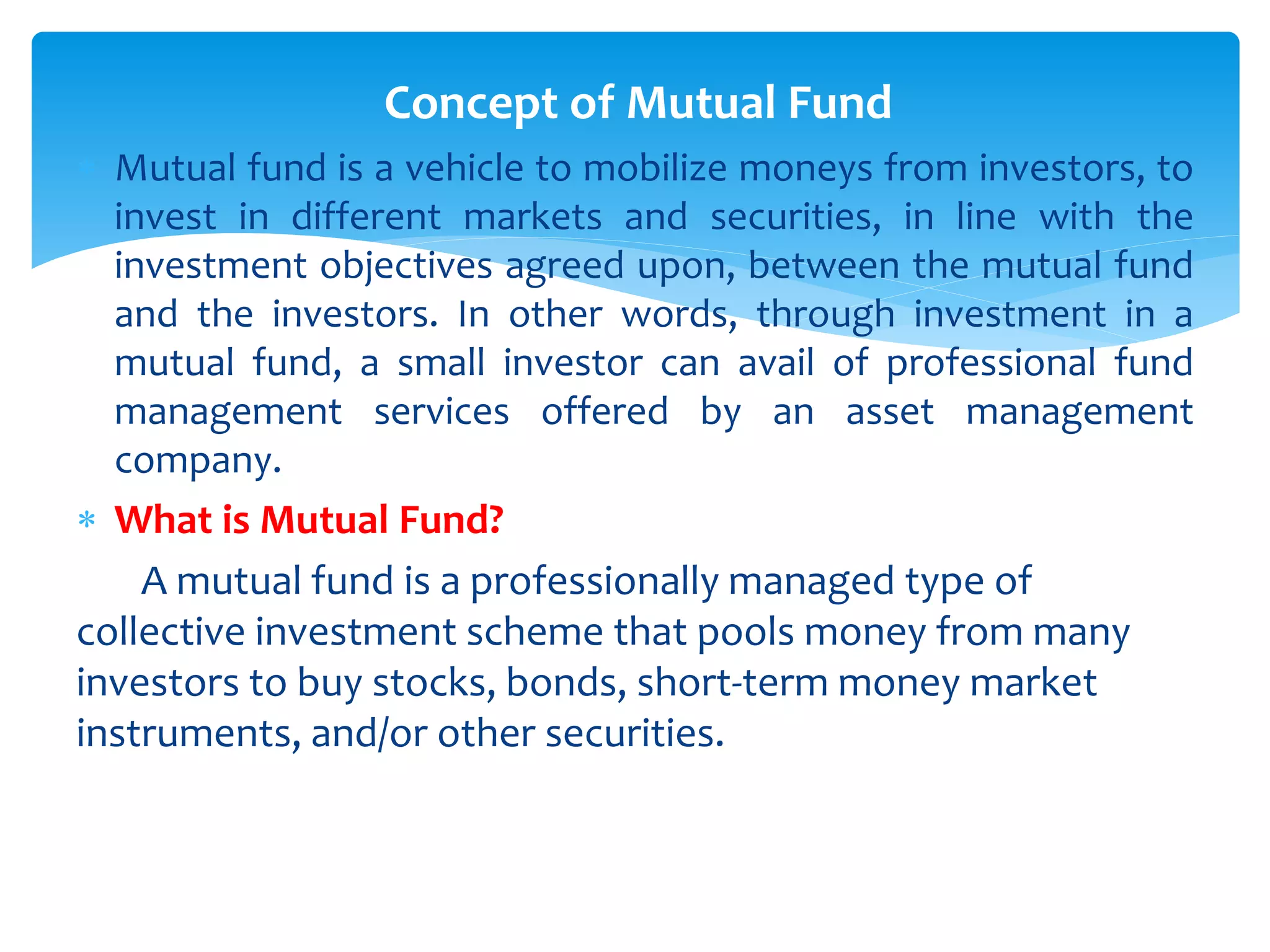 Presentation on Overview of mutual funds | PPTX
