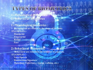 Ppt on use of biomatrix in secure e trasaction | PPTX