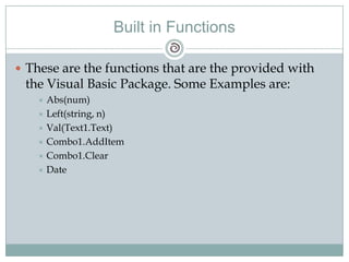 Ppt on visual basics | PDF