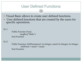 Ppt on visual basics | PDF
