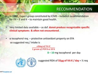 Ppt on vit e and k | PPTX