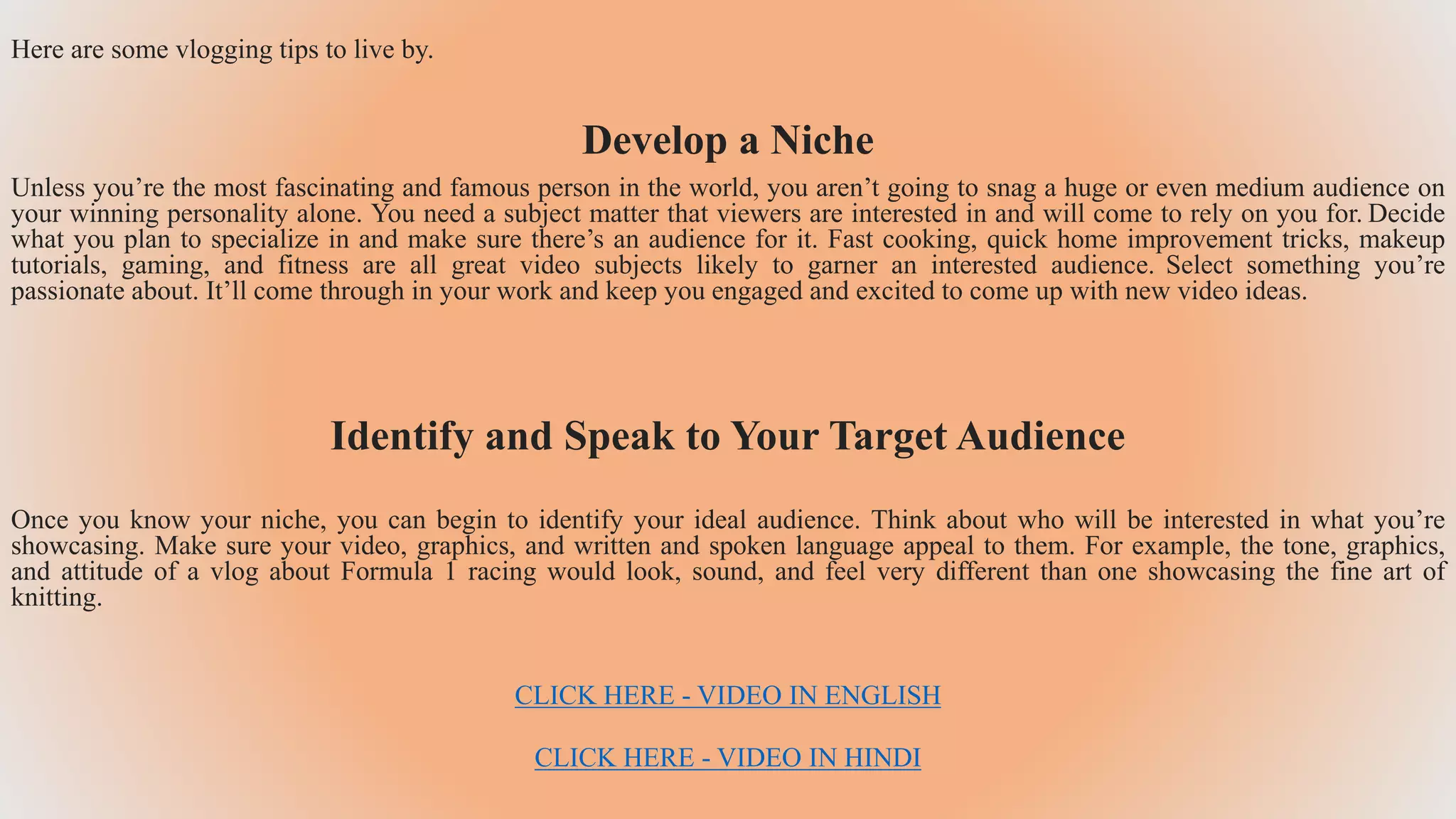 HOW TO START VLOGGING | PPTX