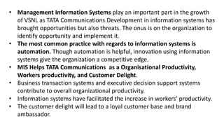 VSNL Presentation (Videsh Sanchar Nigam Limited) | PPTX