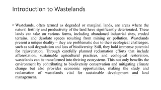 A closer look at wasteland and their reclamation | PPTX
