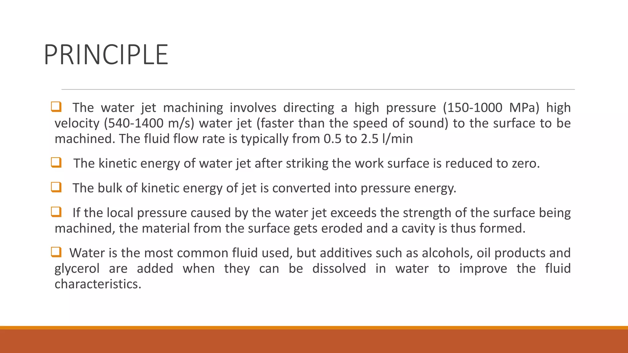 Ppt on water jet machining | PPTX