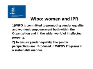 Ppt on women and ipr | PPTX