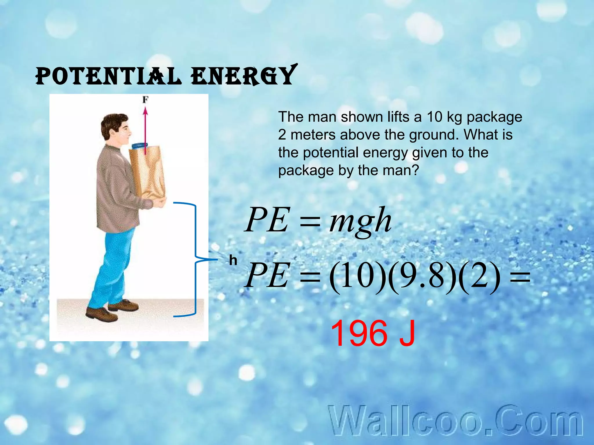 Ppt on work energy and power class xi science | PPT