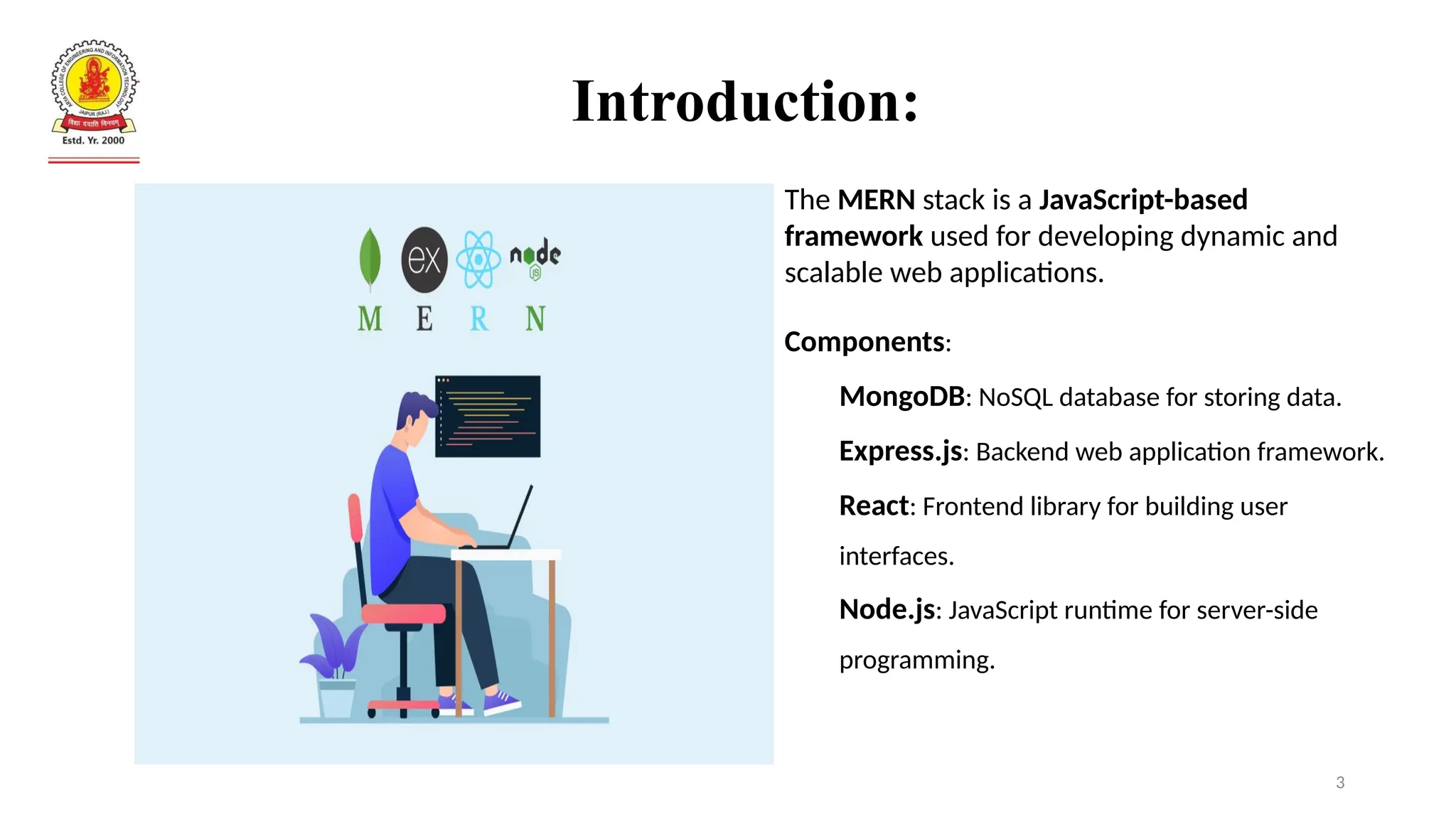 MERN Stack presentation for Seminar in ACEIT | PPT
