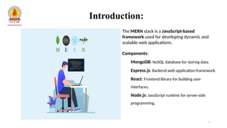 MERN Stack presentation for Seminar in ACEIT | PPT