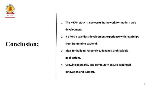 MERN Stack presentation for Seminar in ACEIT | PPT