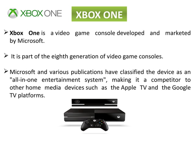 PPT / slide presentation on Xbox | PPT | Home Entertainment Systems ...