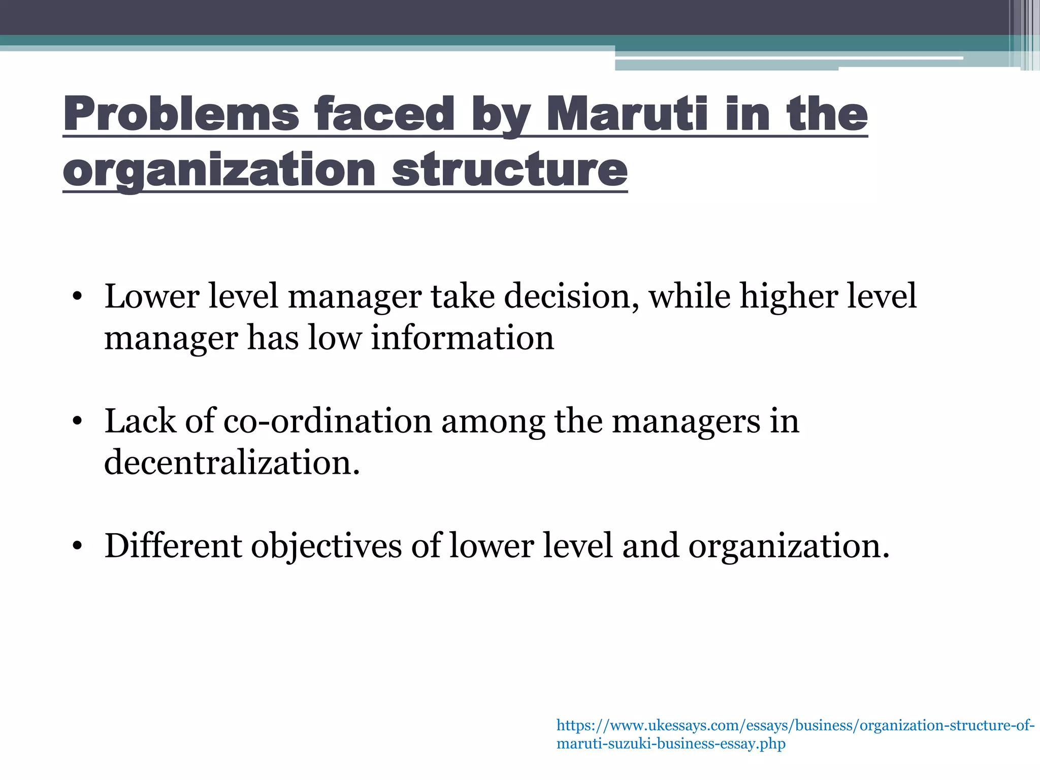 Organisational Structure and Elements of Infosys, HUL and Maruti Suzuki ...
