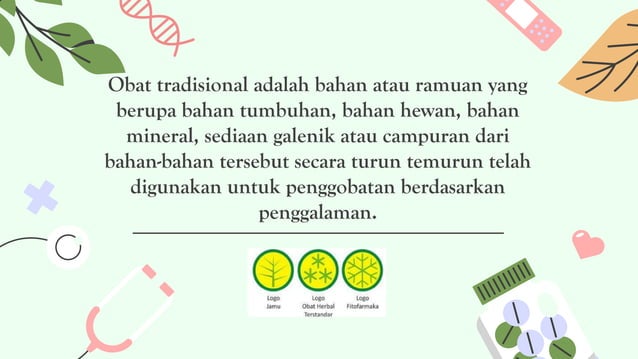 ppt obat tradisonal (Jami, OHT, Fitofarmaka) | PPTX