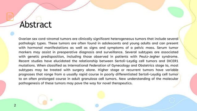 Ppt Ovarian Sex Cord Stromal Tumors Pdf