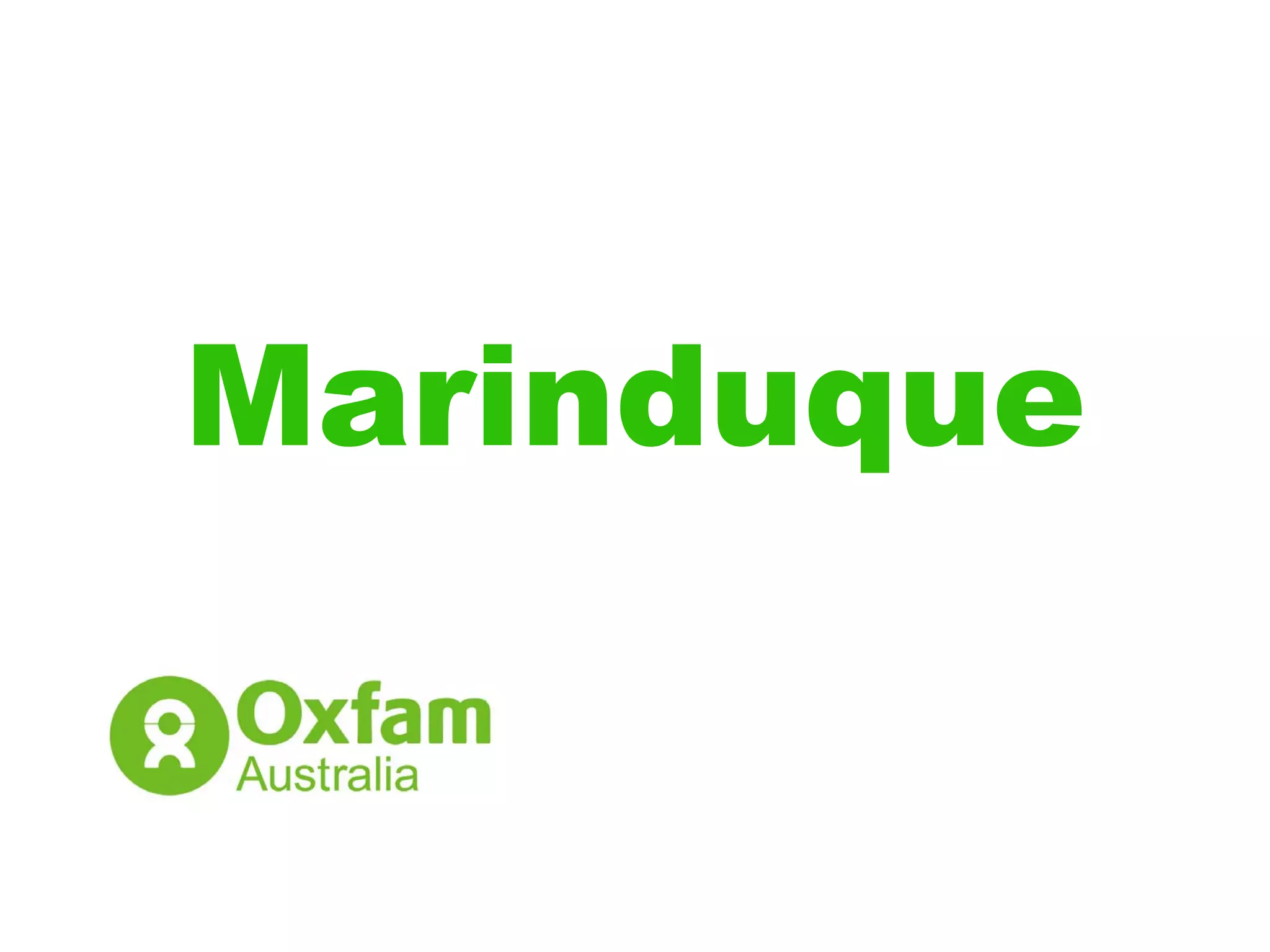 Marinduque Oxfam Australia Photos | PDF