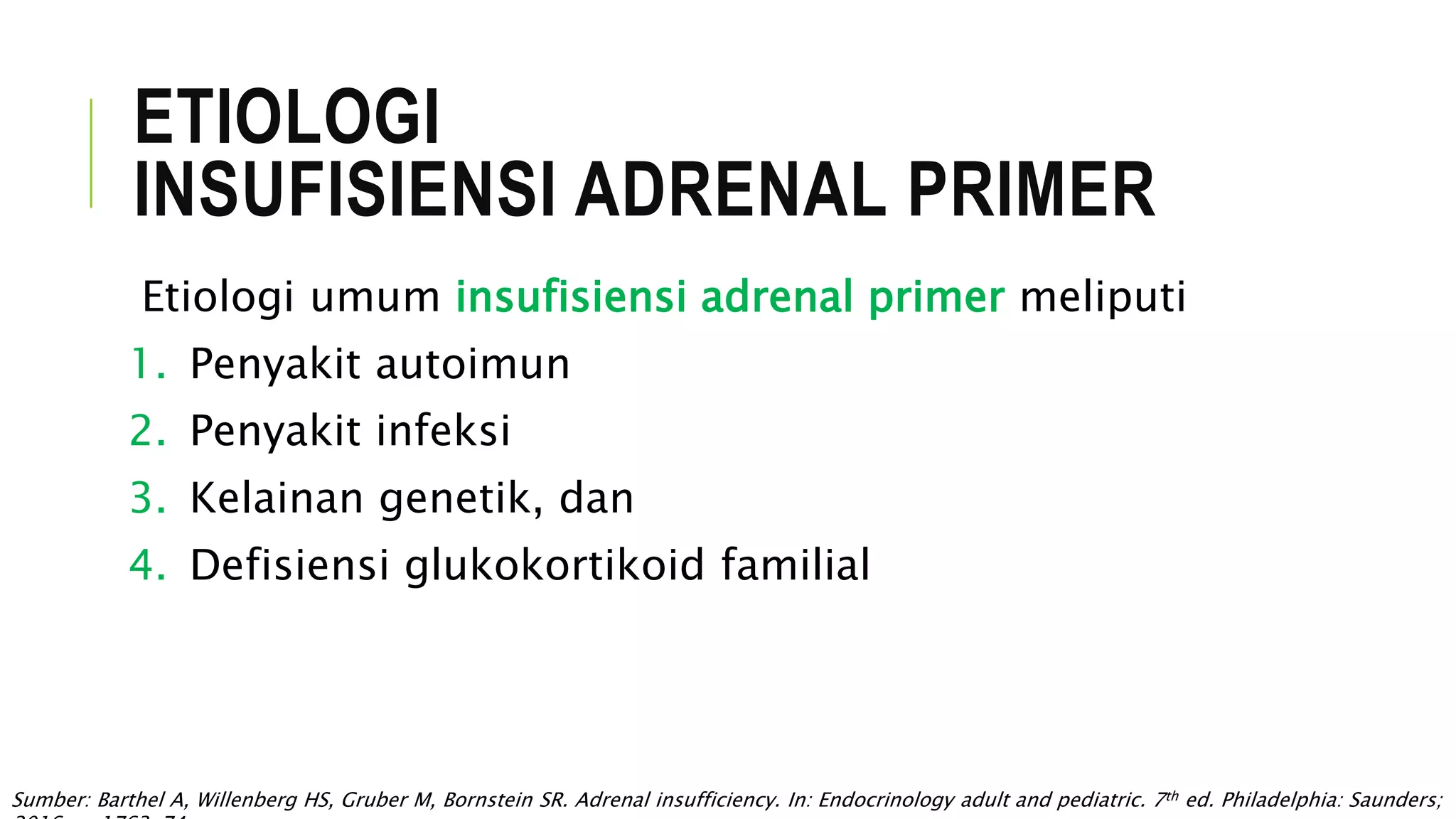 Insufisiensi Kelenjar Adrenal | PPTX