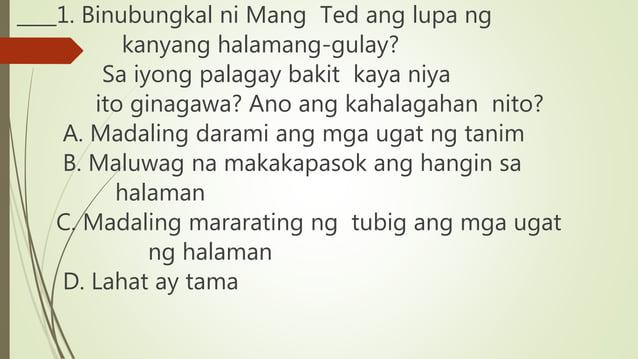 EPP5 - AGRI- Week 2 Day 2- Pagbubungkal ng lupa | PPTX