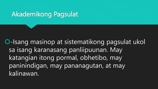 PPT PAGSULAT WEEK 1. for the students and teacher | PPTX