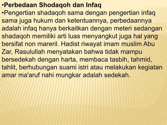 Infaq, Shodaqoh, dan Zakat | PPTX