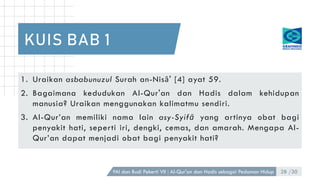 PPT PAI dan Budi Pekerti Kelas VII Bab 1 - Al-Qur_an dan Hadis sebagai ...