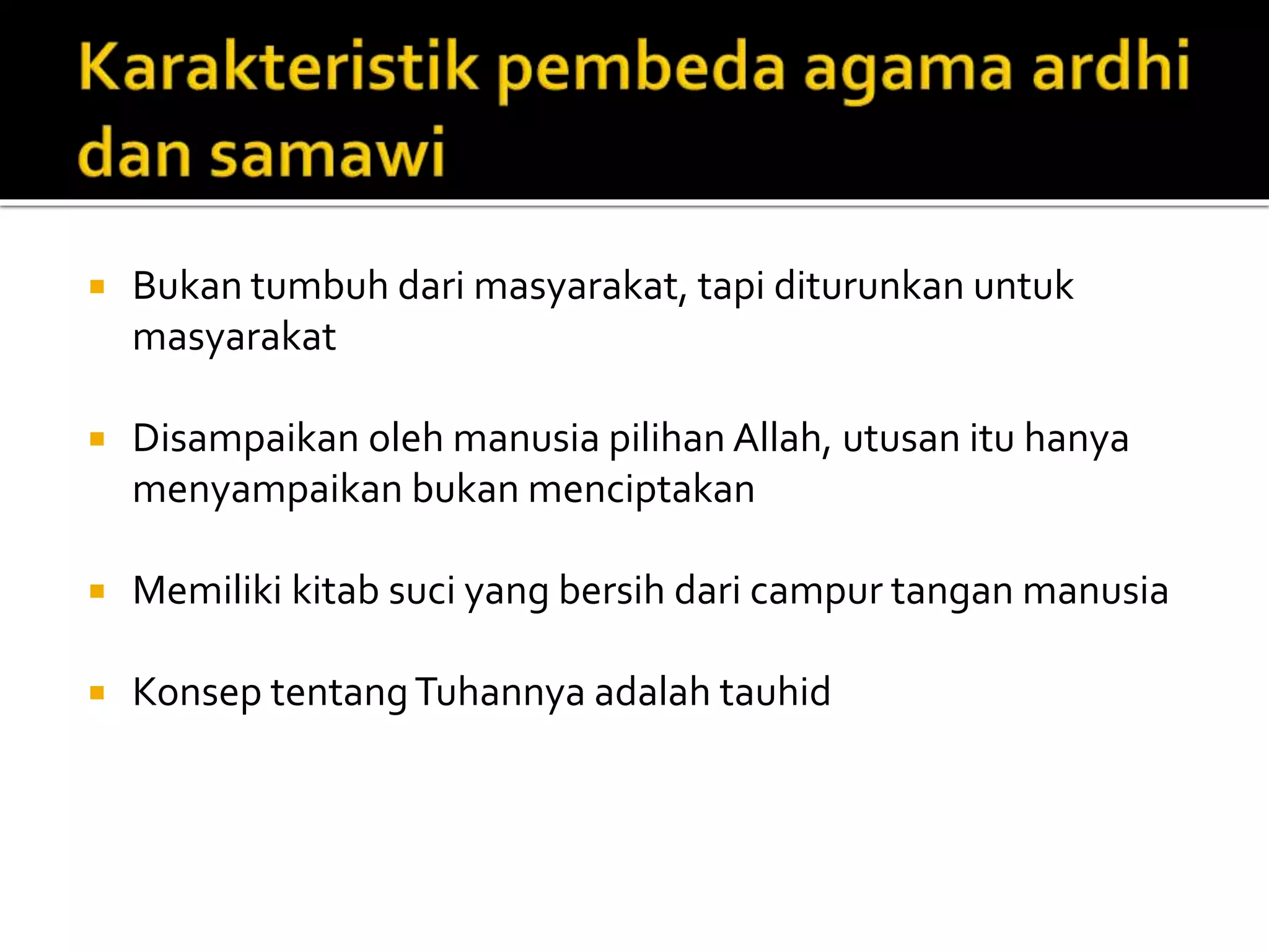 agama ardhi dan agama samawi | PPTX