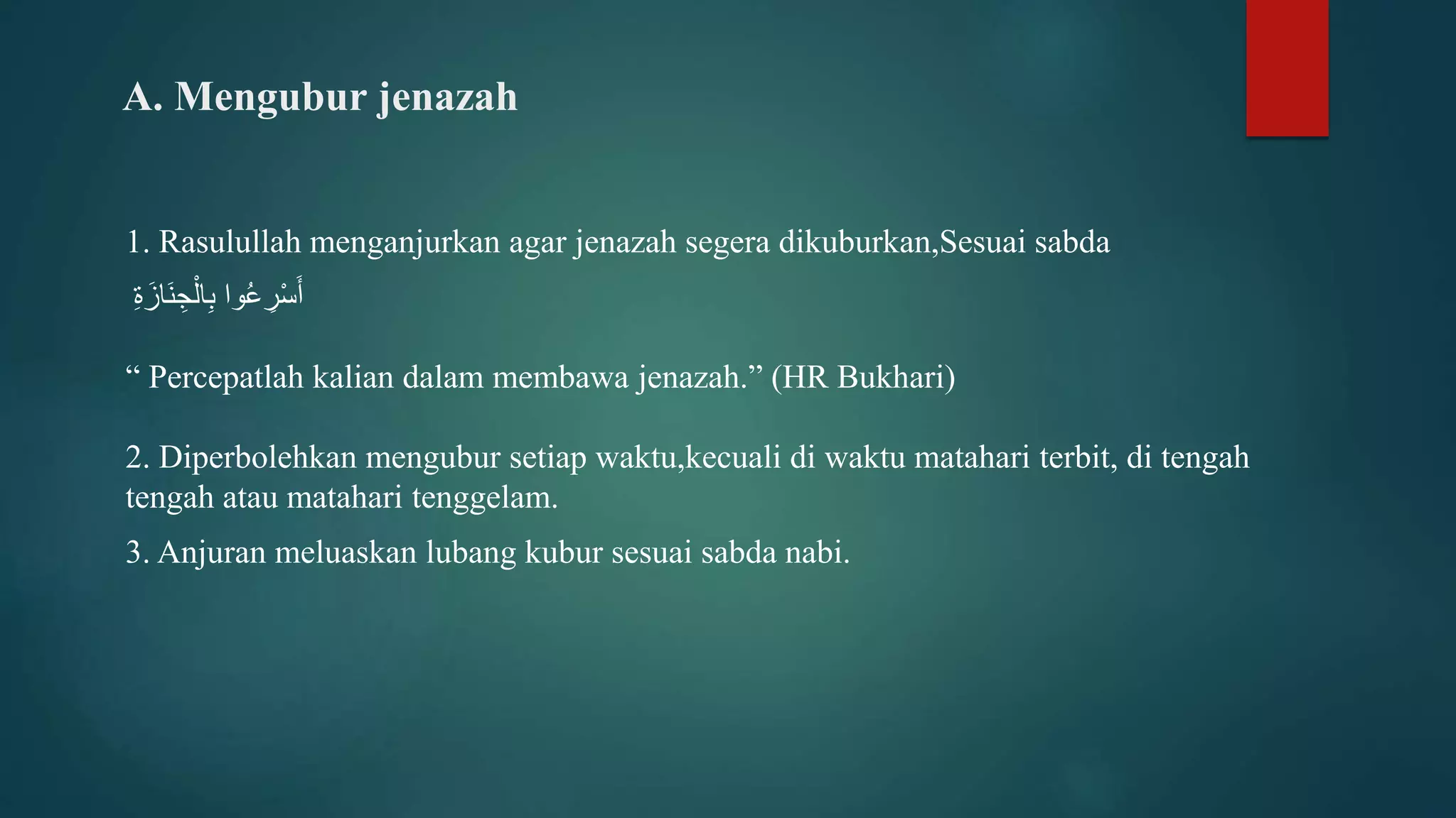 Bab Perawatan Jenazah: penguburan Jenazah (3) | PPT