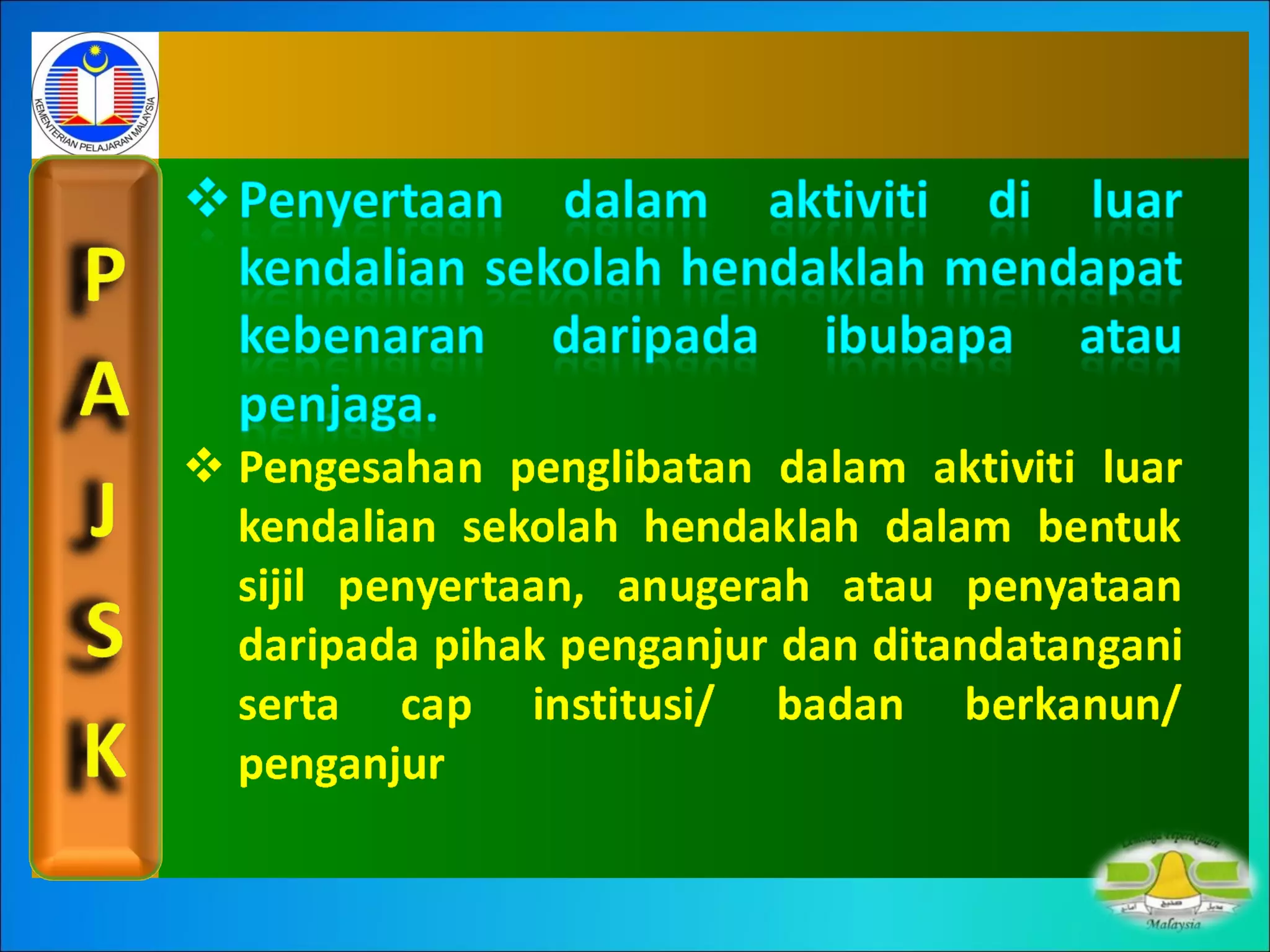 PENTAKSIRAN AKTIVITI JASMANI, SUKAN DAN KOKURIKULUM (PAJSK) | PPT