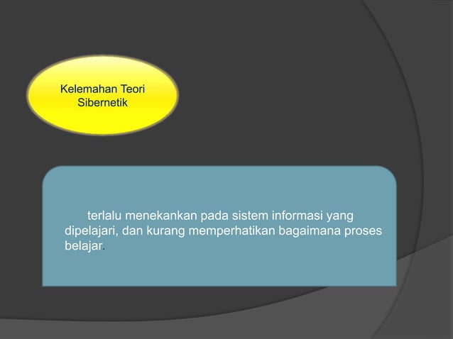 Teori sibernetik dalam pembelajaran | PPTX