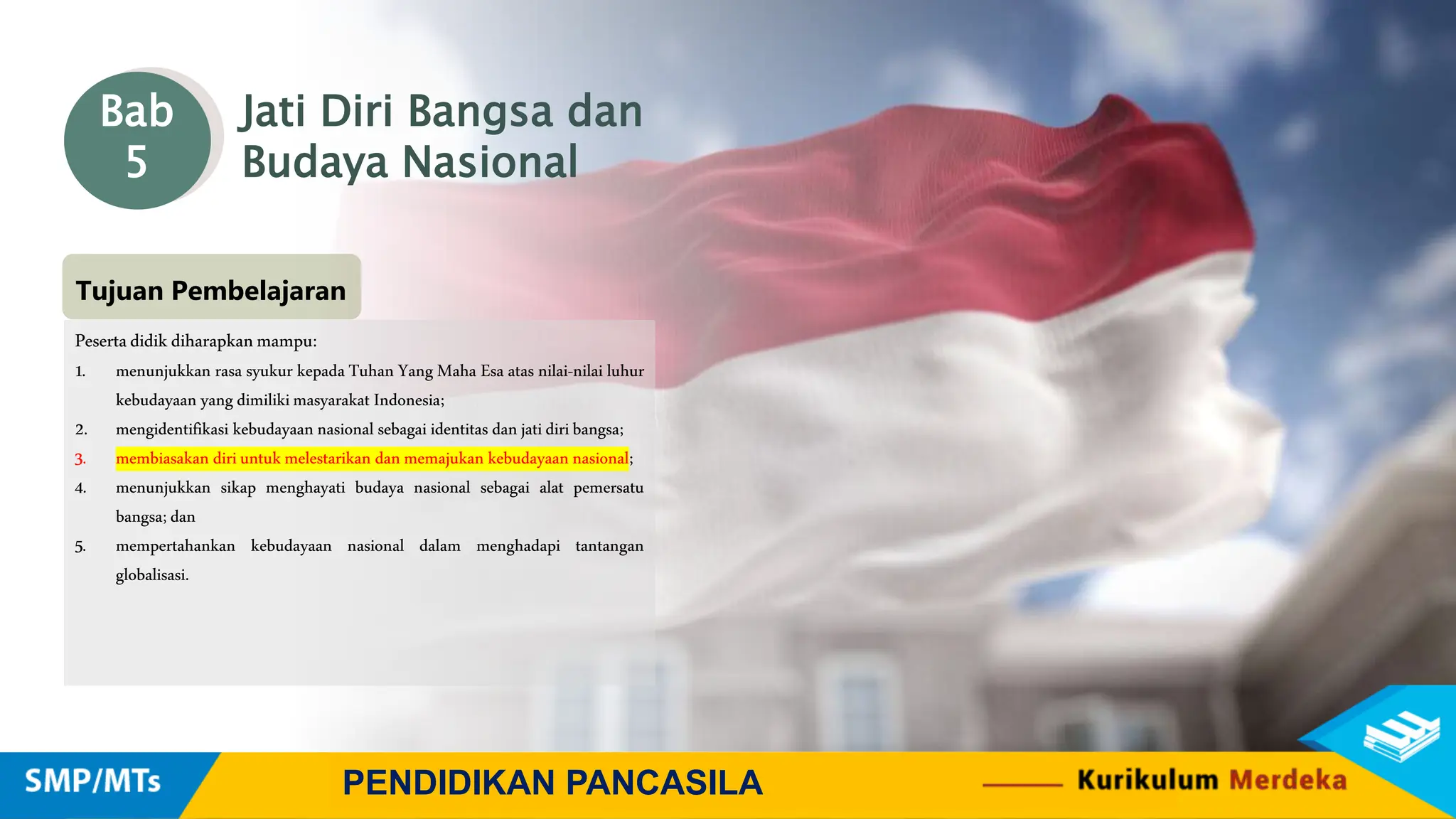 PPT Pancasila VIII Bab 5 - Pelestarian dan pemajuan Budaya Nasional.pptx