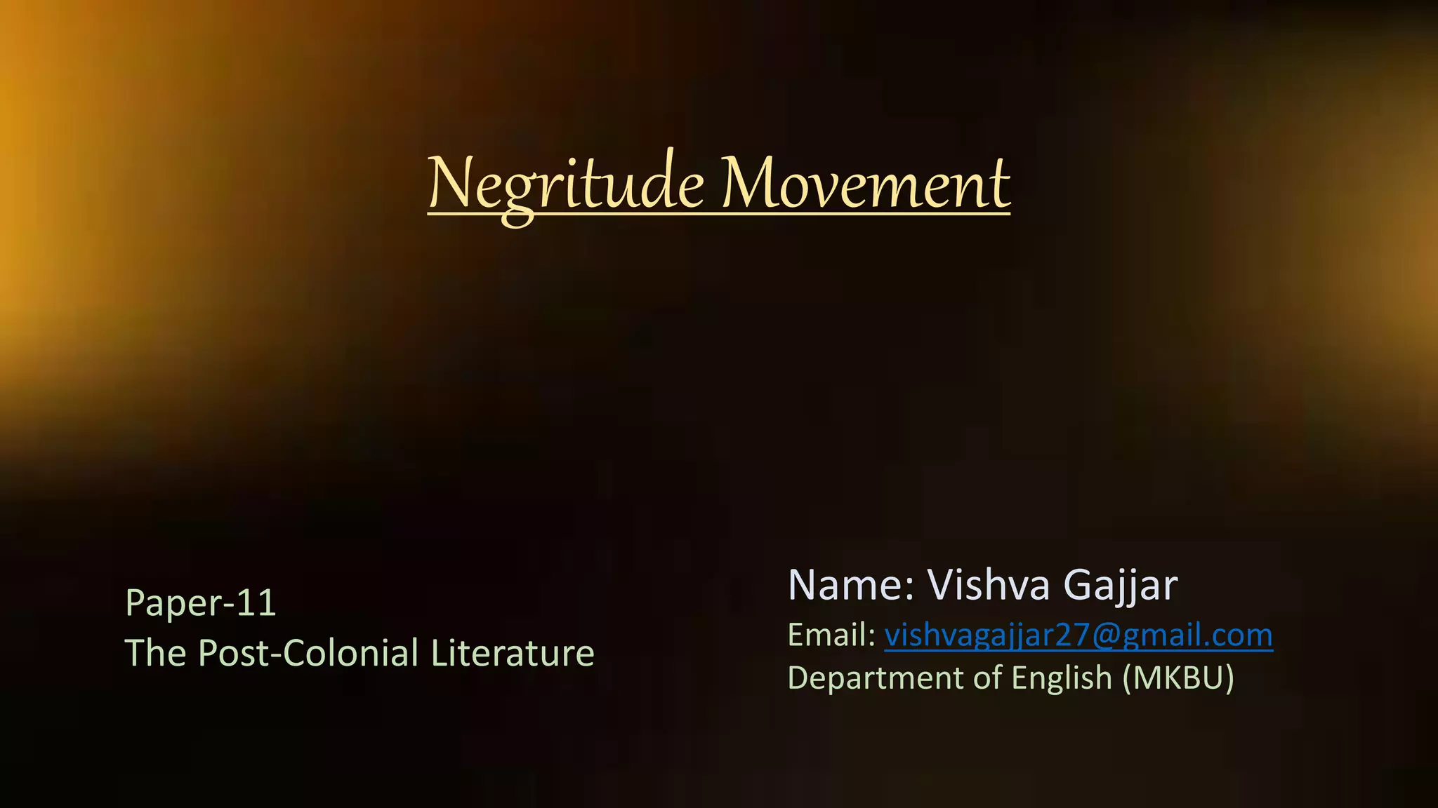 The Post-Colonial Literature | PPTX