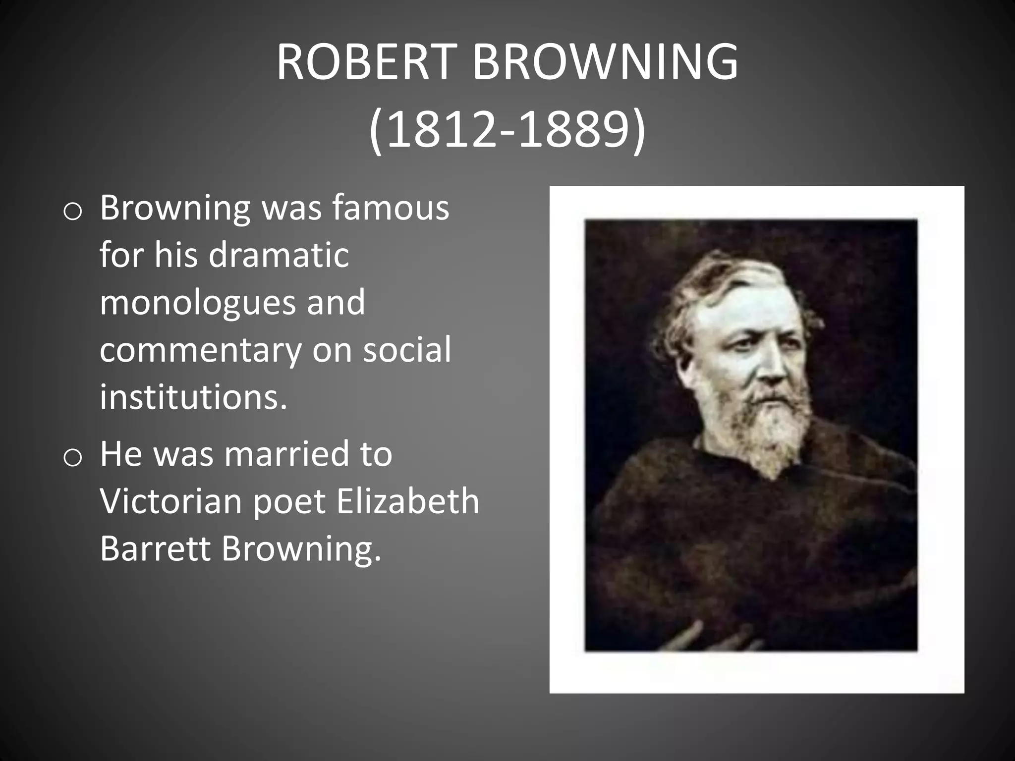 Paper no -6 ( poets of Victorian age ) | PPTX | Celebrity Relationships ...