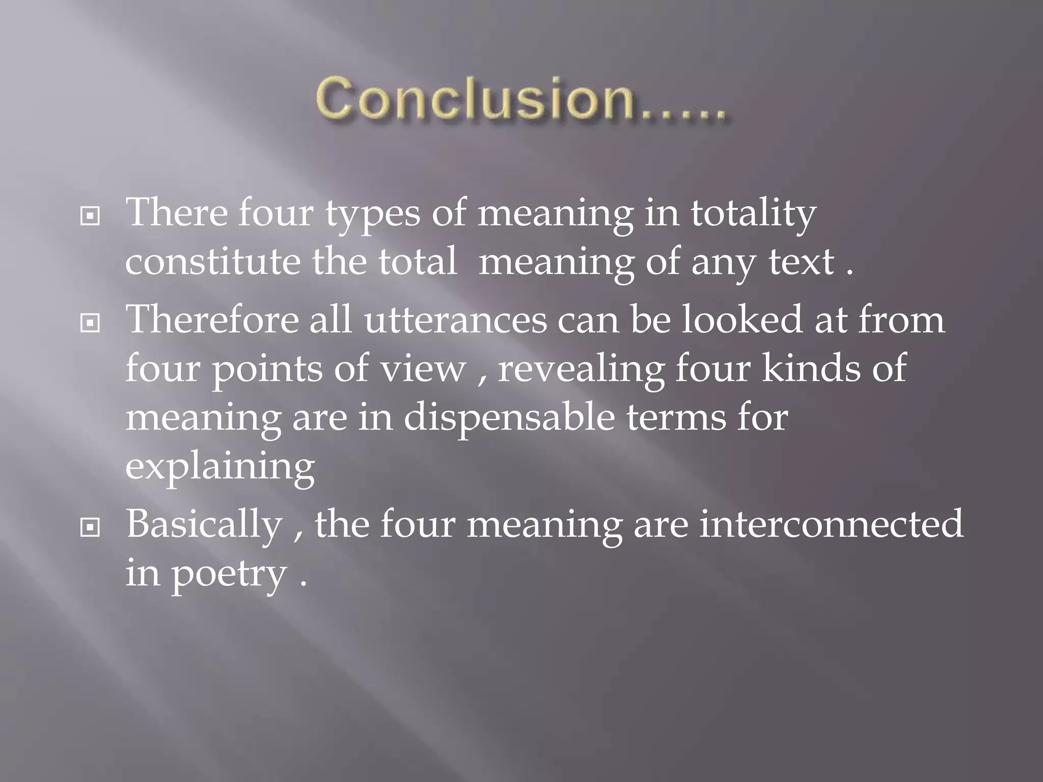 Richards on four kinds of meaning | PPTX